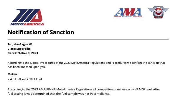 Additional Clarification On Gagne's DQ From Circuit Of The Americas ...
