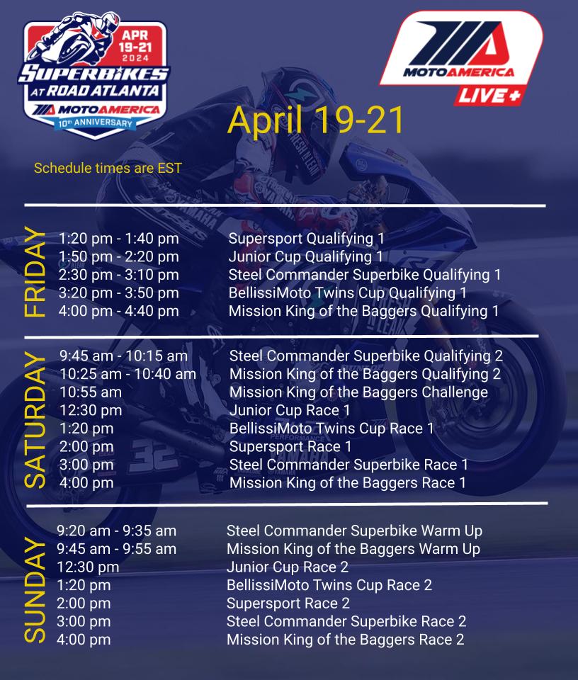 Live+ Schedule - MotoAmerica